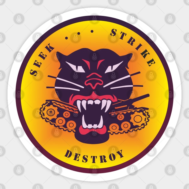 Seek Strike Destroy logo retro style - Ww2 - Sticker | TeePublic