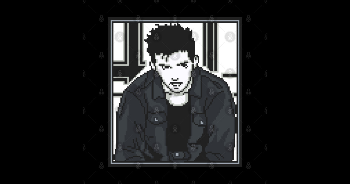 Resident Evil Chris Redfield Pixel Art - Resident Evil - Sticker ...