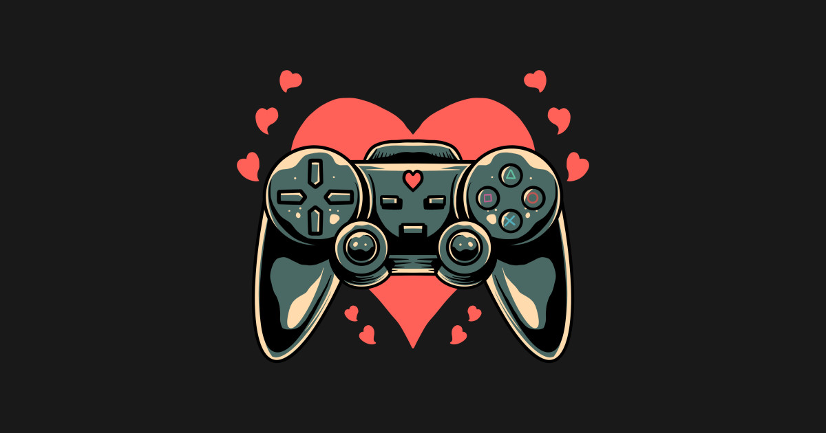 Gaming Gamer Heart Video Gamer Cute Gift - Gamer Valentines Day Gift ...