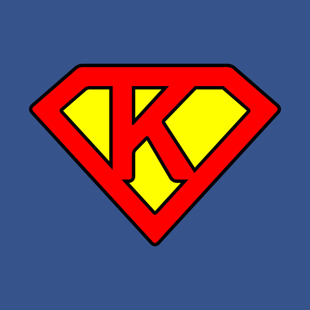 Superman letter K - Superman Letter - T-Shirt | TeePublic
