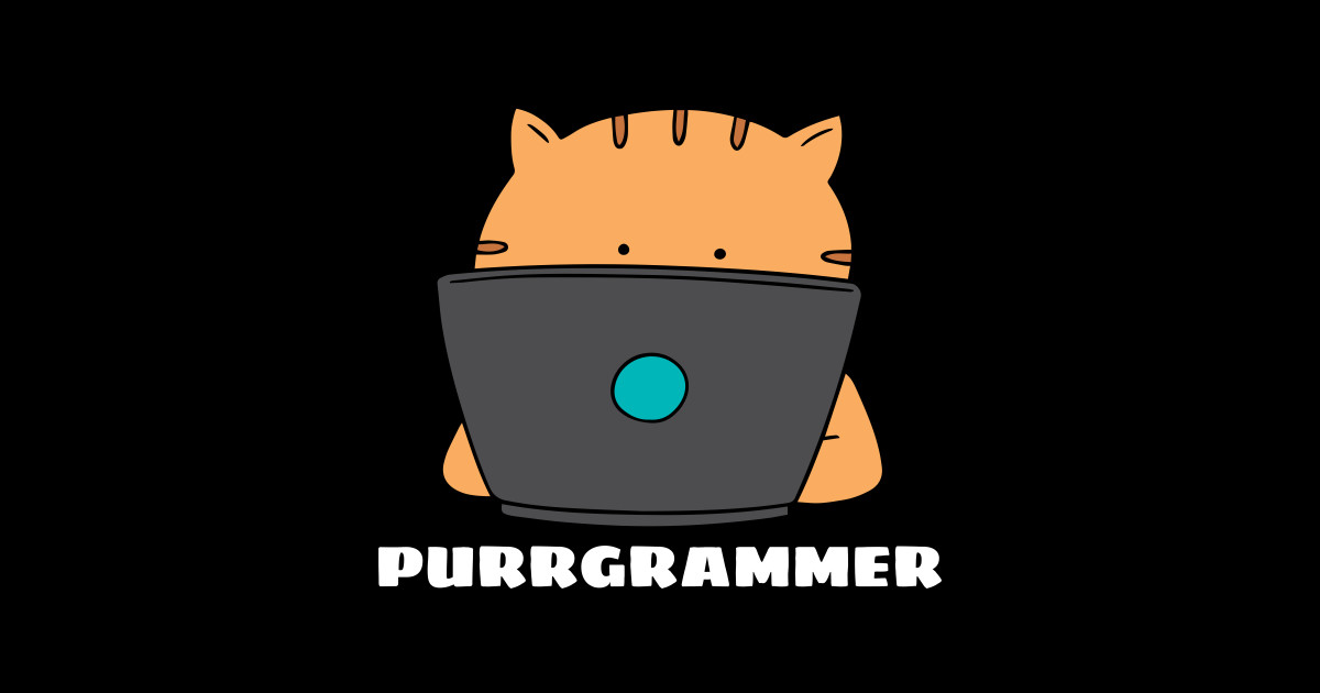 Purrgrammer | Cute Programmer Pun - Programmer - Sticker | TeePublic