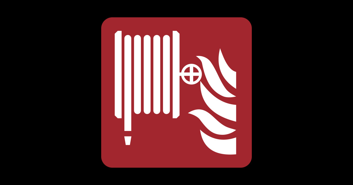 Fire Hose Reel Safety Sign - Fire Hose Reel - Sticker | TeePublic