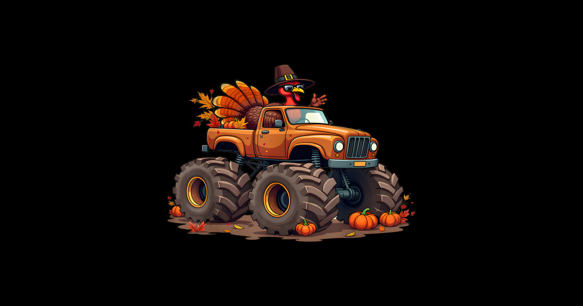 Thanksgiving Turkey Monster Truck, Boys Toddlers - Turkey Truck ...