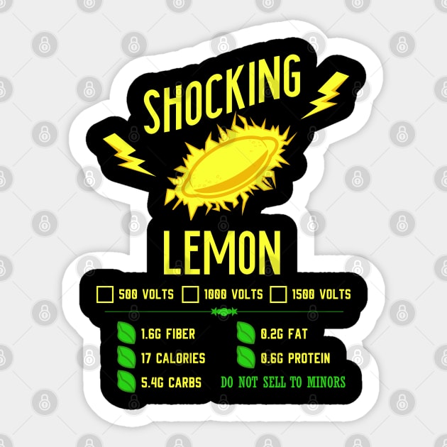 Shocking Lemon v1 - Lemon - Sticker | TeePublic