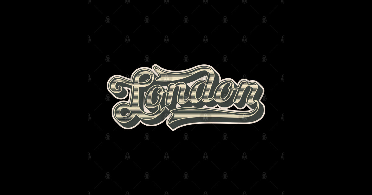 London - London Vintage Schriftzug - London Style - Retro London Style ...