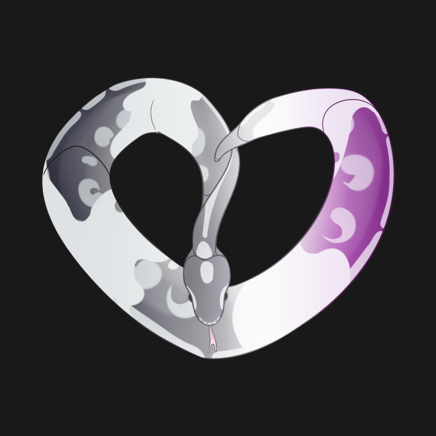 Ball Python Heart (Ace Pride Design) - Ball Python - T-Shirt | TeePublic