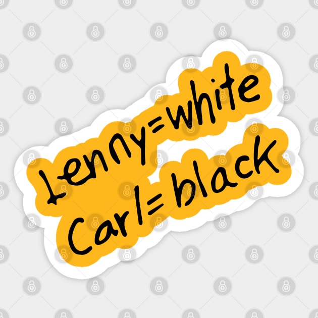 Lenny = White, Carl = Black (Homer, Tattoo) - Homersimpson - Sticker ...