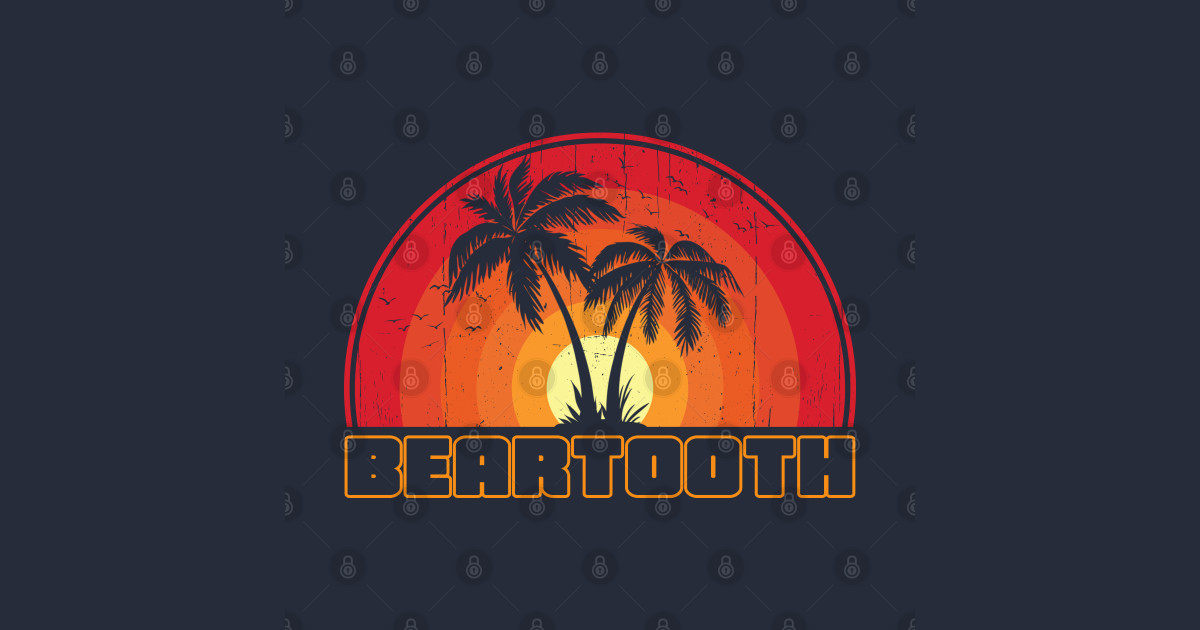 Beartooth - Vintage Retro in Sunset - Beartooth Band - T-Shirt | TeePublic