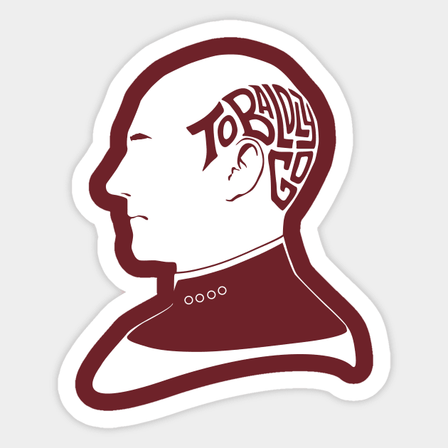 To Baldly Go - Trek - Sticker | TeePublic