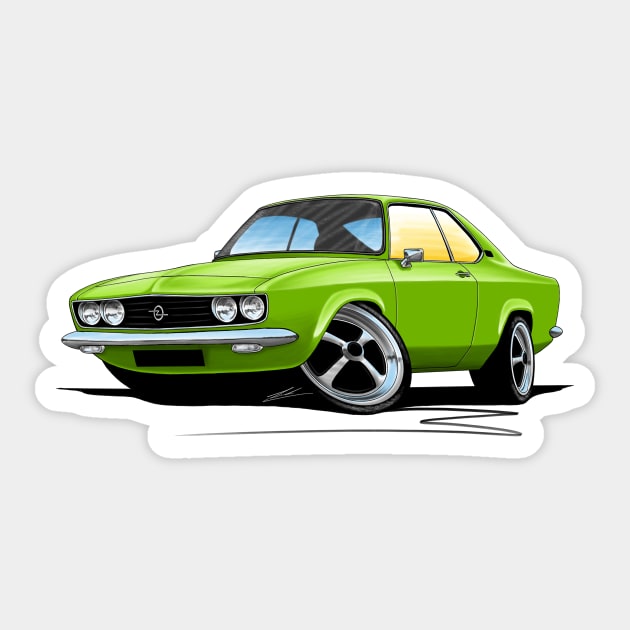 Opel Manta A Green - Opel Manta - Sticker | TeePublic