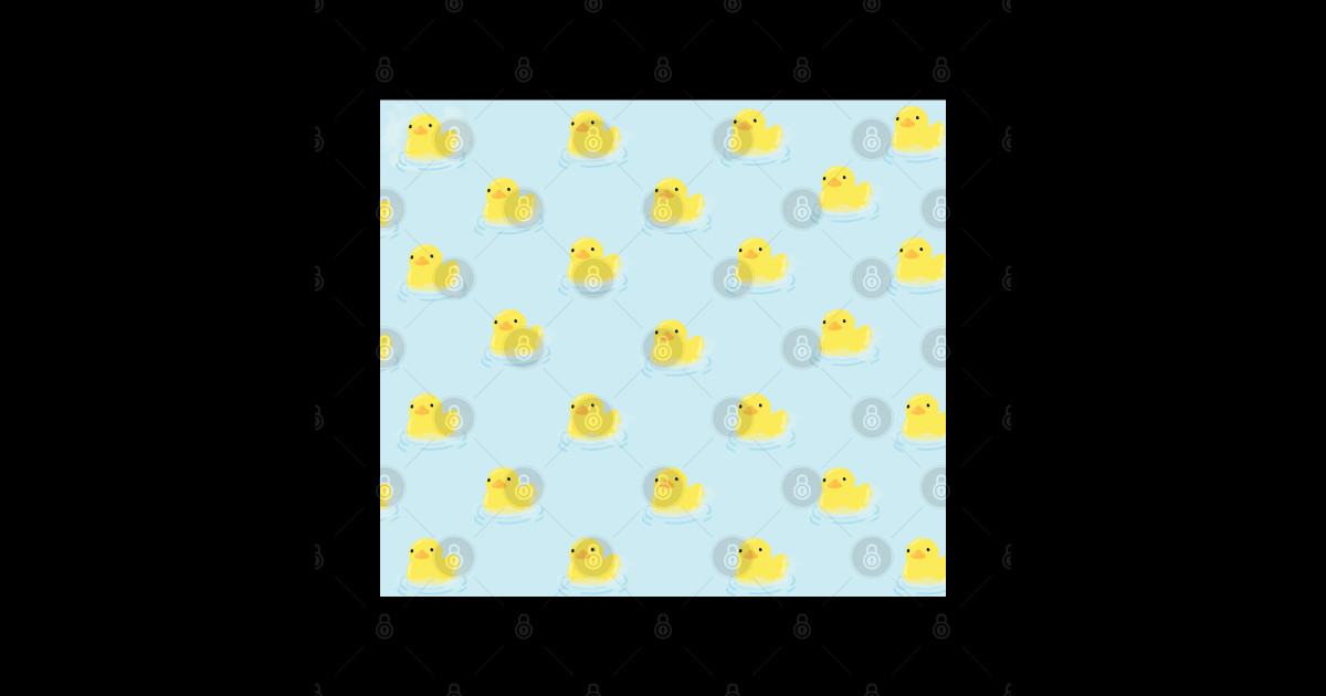Cute rubber ducky pattern - Duck - Sticker | TeePublic