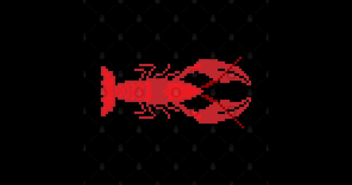 8-bit Crawfish - Crawfish - Sticker | TeePublic