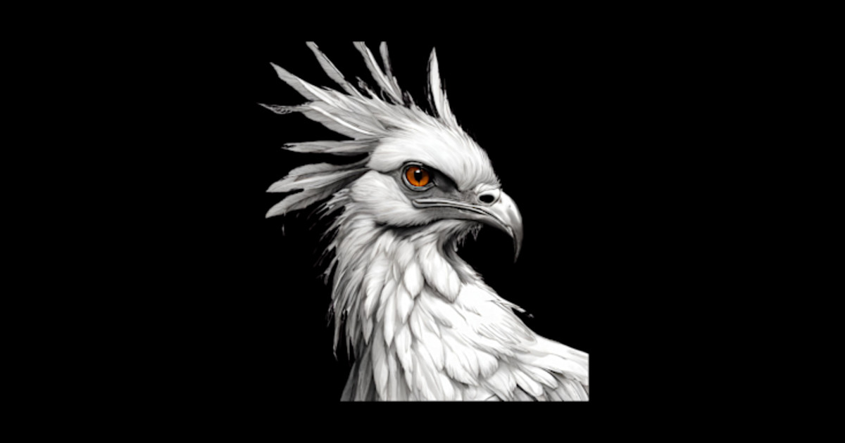 Secretary bird drawing - Secretary Bird - Sticker | TeePublic