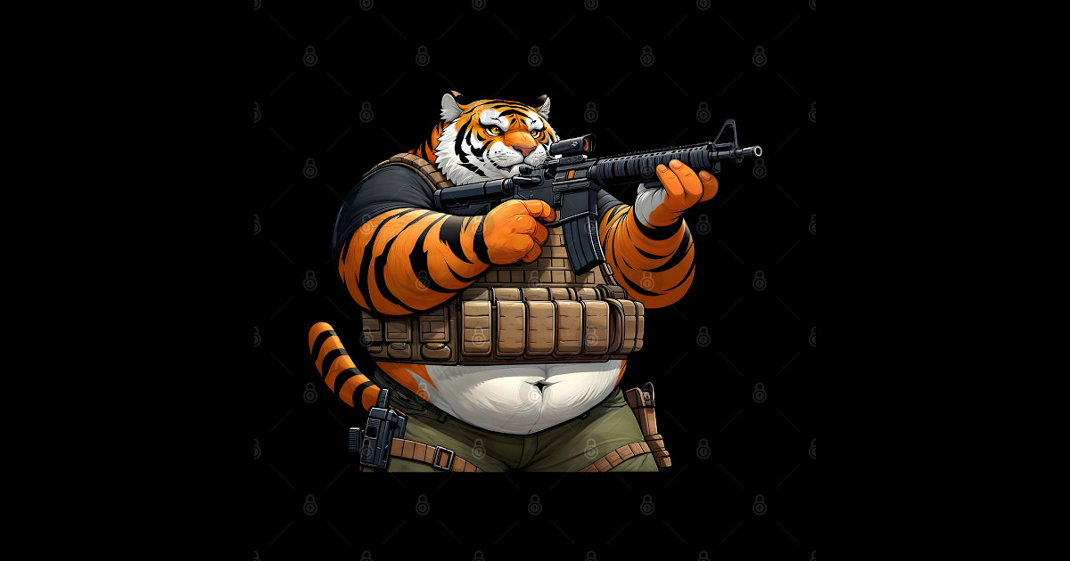Tactical Tiger - Tiger - Posters and Art Prints | TeePublic