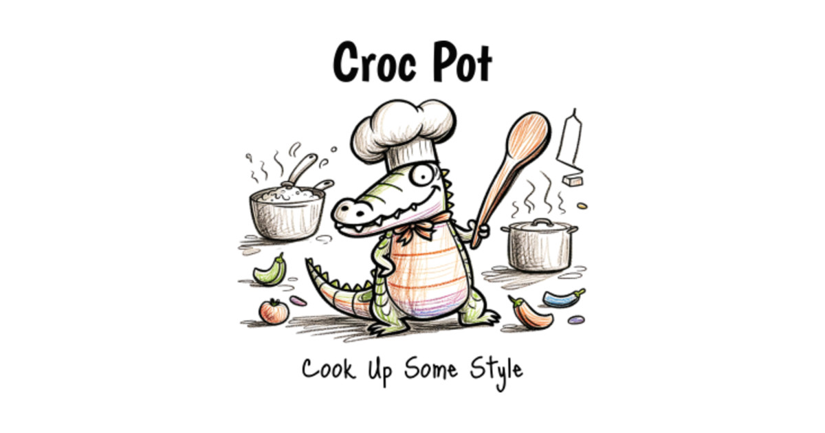 Croc Pot - Cook Up Some Style - Croc Pot Cook Up Some Style - T-Shirt ...