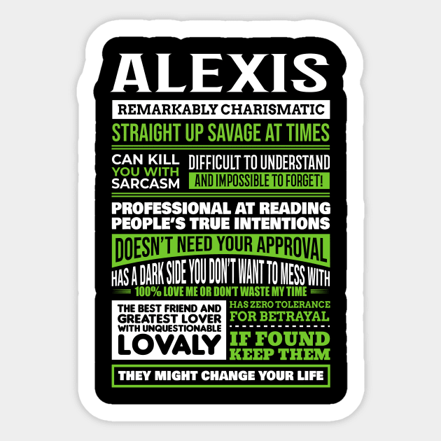 Alexis - Alexis - Sticker | TeePublic