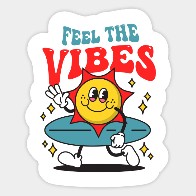 FEEL THE VIBE - Summer - Sticker | TeePublic