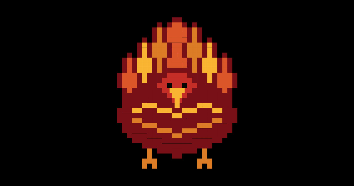 8-bit Turkey - Thanksgiving - Sticker | TeePublic