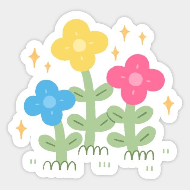 Pansexual Pride Flowers - Pansexual - Sticker | TeePublic