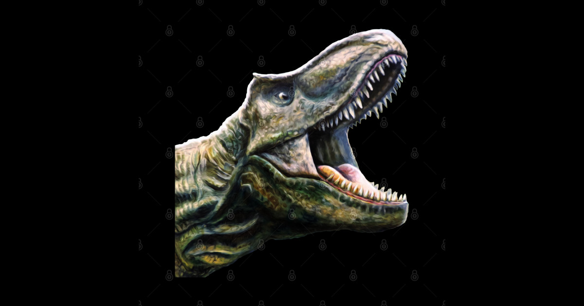 T-Rex Dinosaur Print - T Rex Dinosaur - Sticker | TeePublic