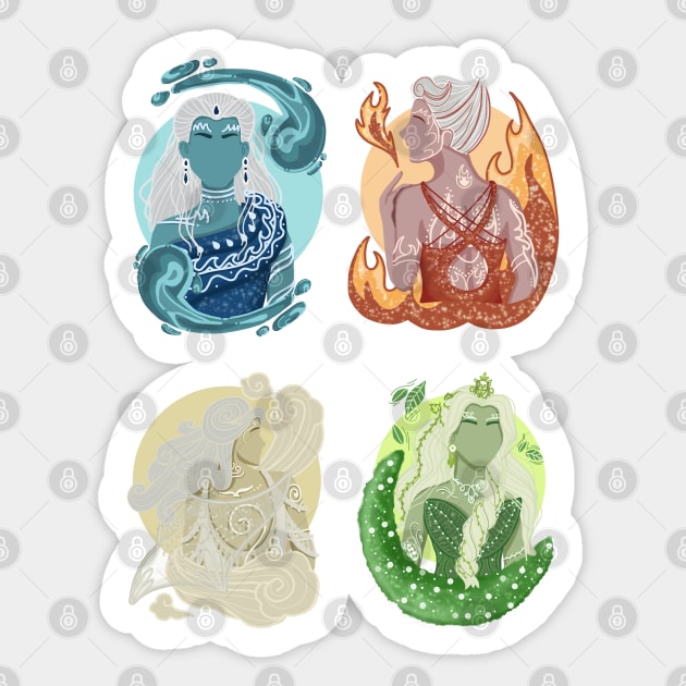 FOUR ELEMENTS GODDESSES - Four Elements - Sticker | TeePublic