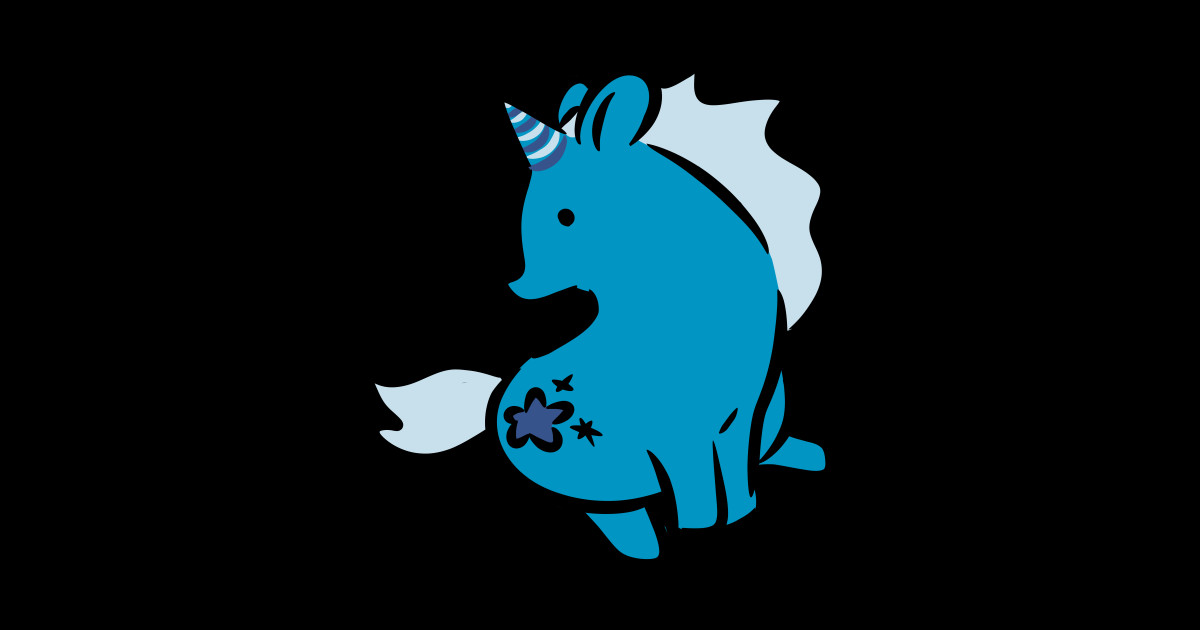 Blue Unicorn - Unicorn - Sticker | TeePublic