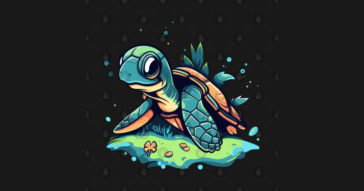 Meet our new favorite sea turtle cartoon character - Turtle - T-Shirt ...