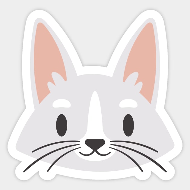 Cute Cat Snoot Cartoon Illustration Funny - Cat - Sticker | TeePublic