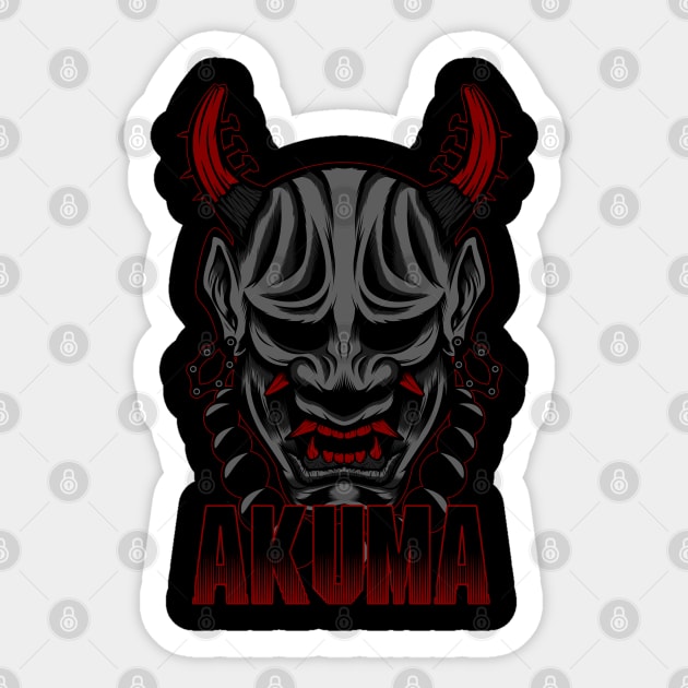 Akuma Oni Design - Akuma - Sticker | TeePublic