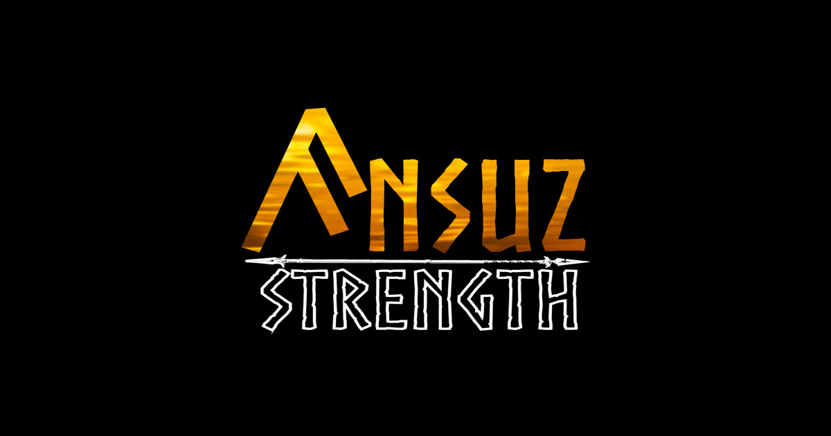 Ansuz Strength Gold - Gym - Sticker | TeePublic