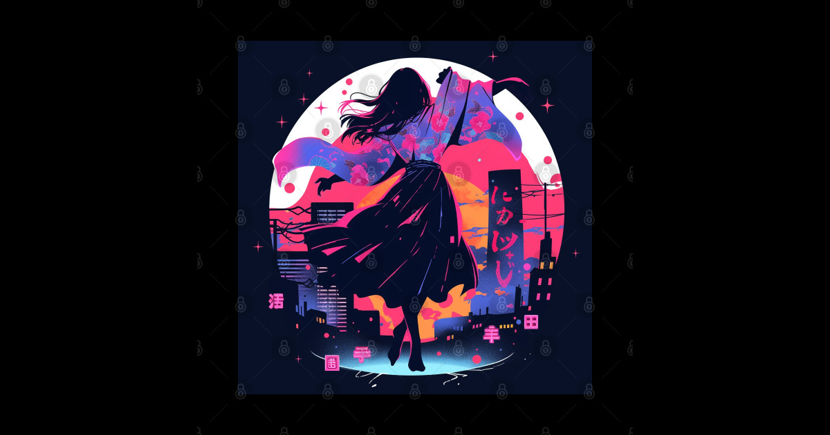 dancing girl - Anime - Sticker | TeePublic