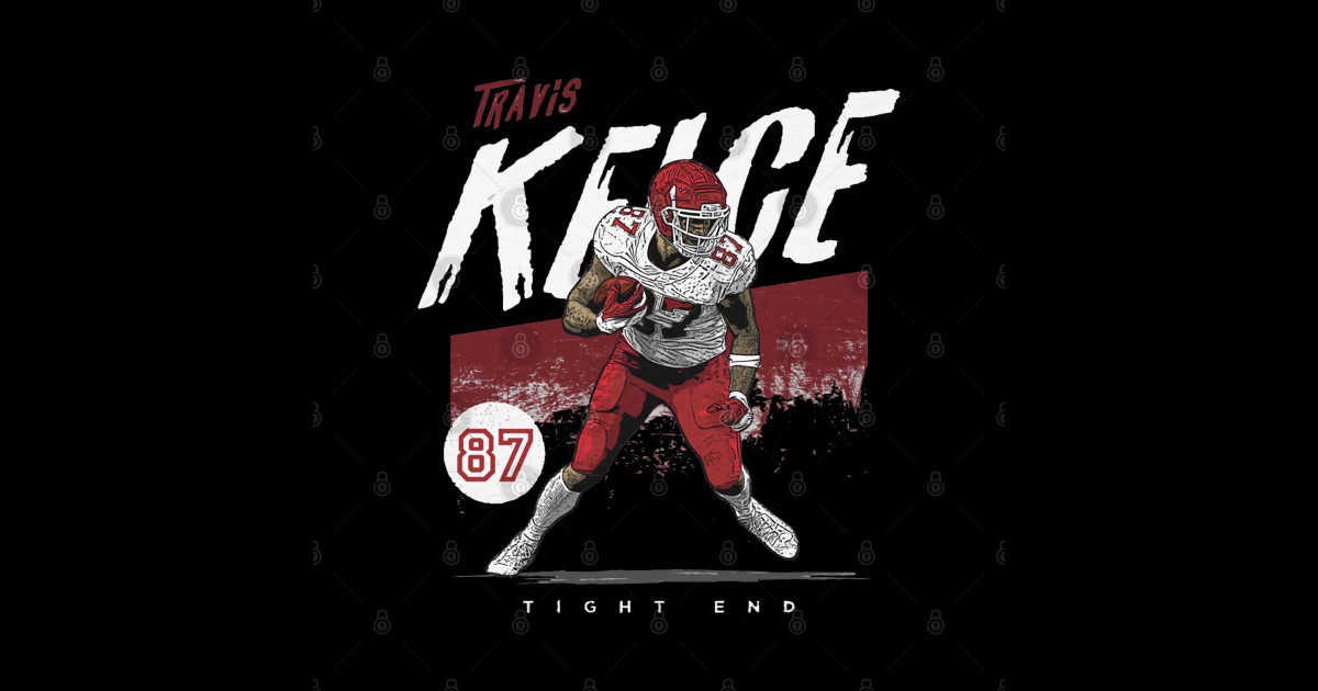 Travis Kelce Kansas City Grunge - Travis Kelce - Sticker | TeePublic