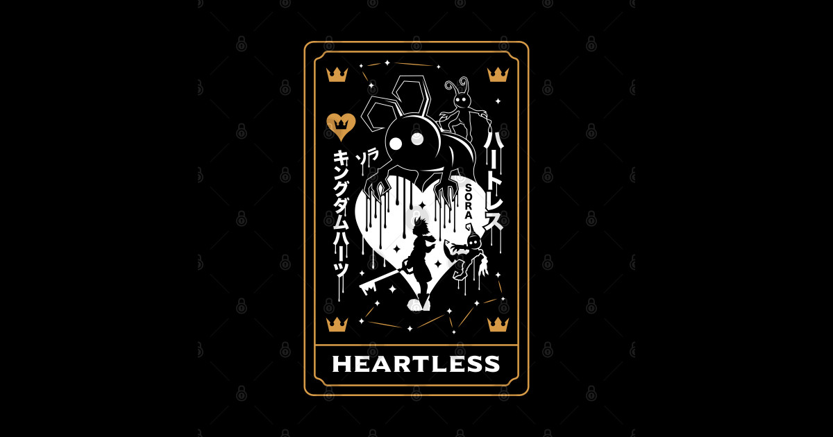 Heartless Tarot Card - Kingdom Hearts - Sticker | TeePublic