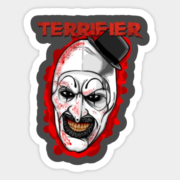 Art the Clown Terrifier face - Terrifier - Sticker | TeePublic