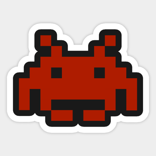 One Space Invader - Space Invader - Sticker | TeePublic