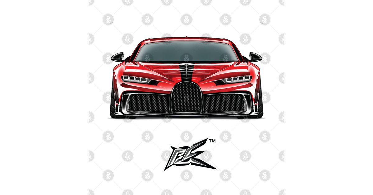 bugatti chiron ss red - Bugatti Chiron - T-Shirt | TeePublic