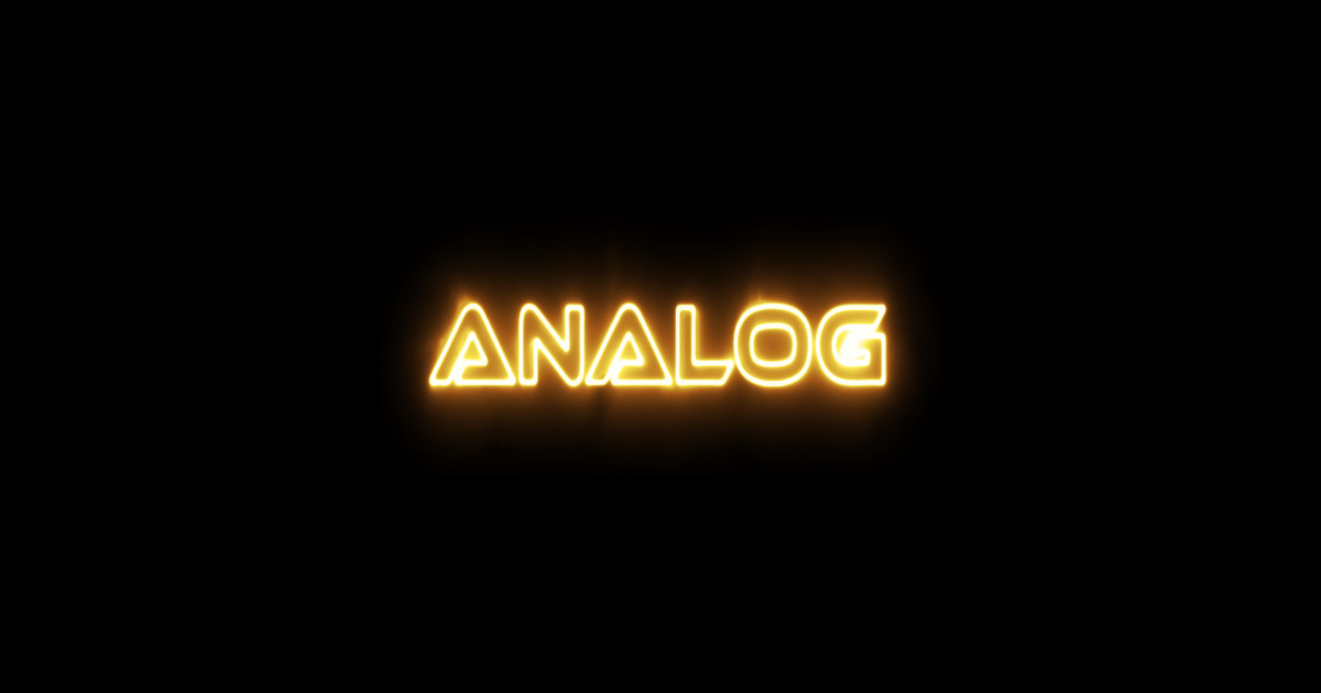 Analog Neon Orange Glow - Analog - Sticker | TeePublic