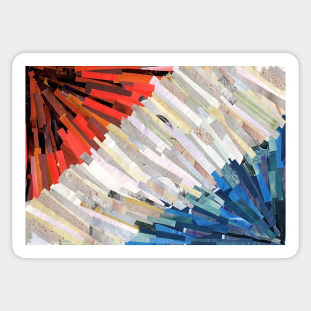 Red White and Blue Collage - Patriotic - Sticker | TeePublic