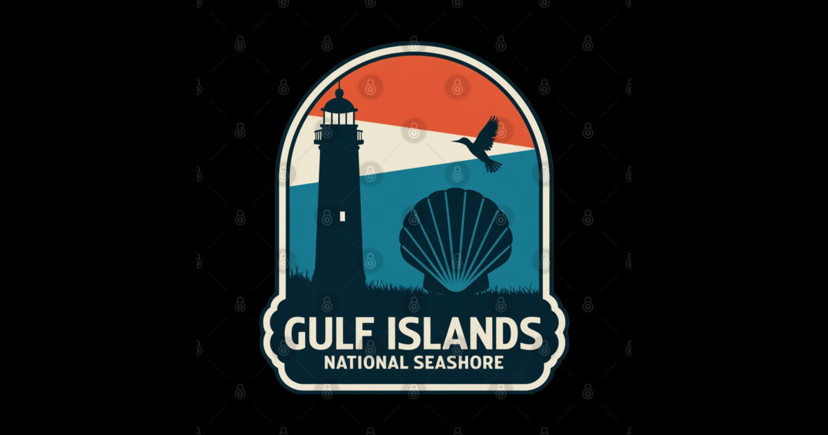 Gulf Islands National Seashore Retro Emblem - Gulf Islands National ...