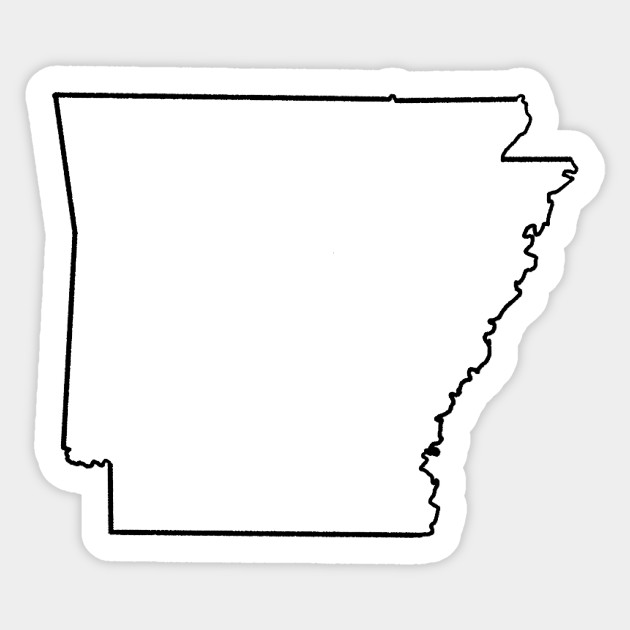 Arkansas - Blank Outline - Arkansas - Sticker | TeePublic