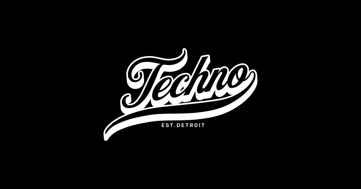 TECHNO - Signature Sound Font (White) - Techno - Posters and Art Prints ...