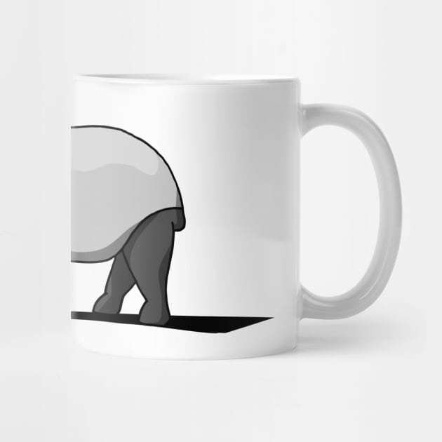 Funny Cute Cartoon Malayan Tapir Drawing Fan-Art - Tapir - Mug | TeePublic