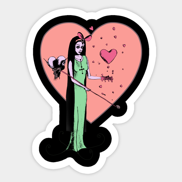 Lady Heart - Hearts - Sticker | TeePublic