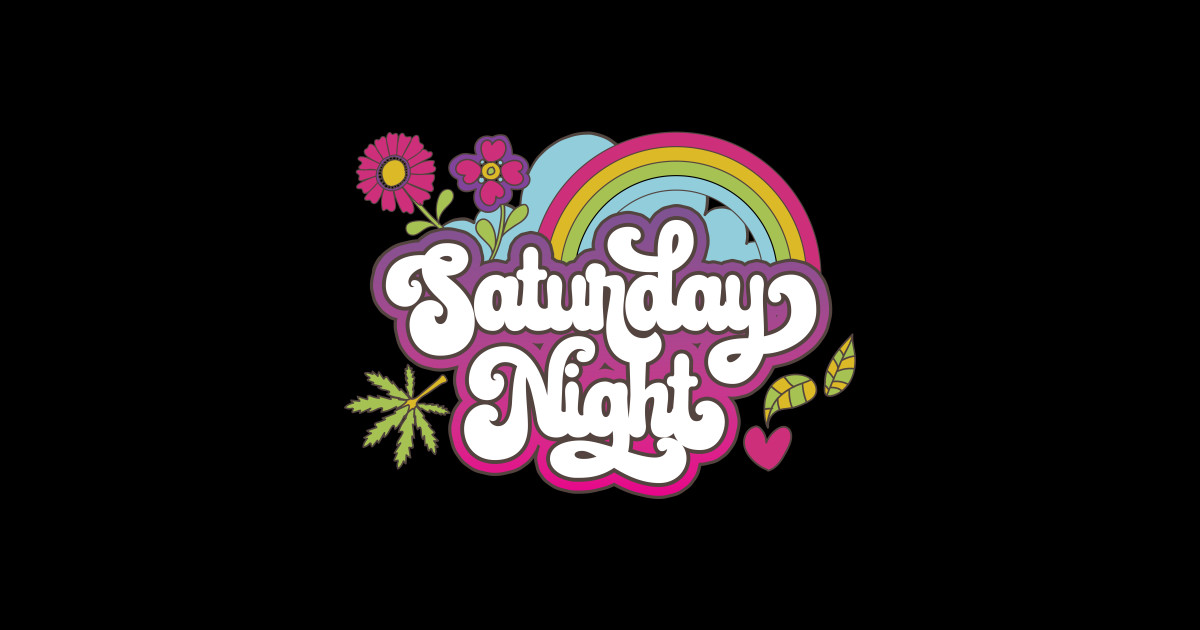Retro Saturday Night - Hippie - Sticker | TeePublic