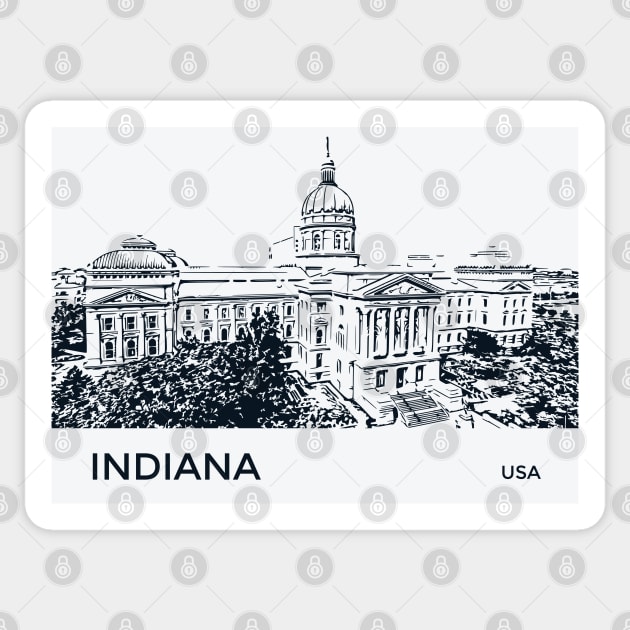 Indiana State USA - Indiana - Sticker | TeePublic