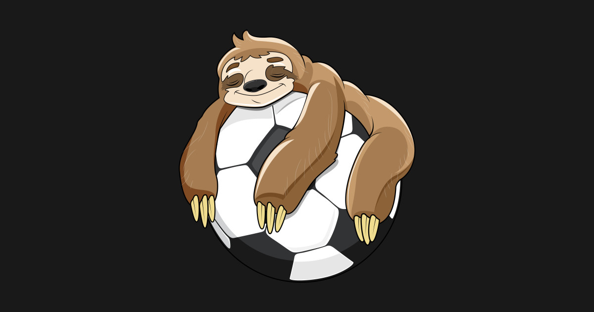 Lazy Sloth Soccer Shirt Soccer Lover Team Ball Kids Sport - Funny Sloth ...