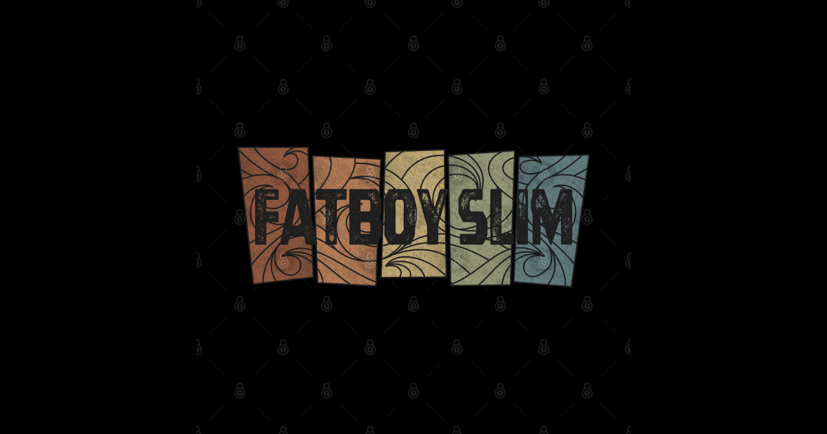 Fatboy Slim - Retro Pattern - Musician - Sticker | TeePublic