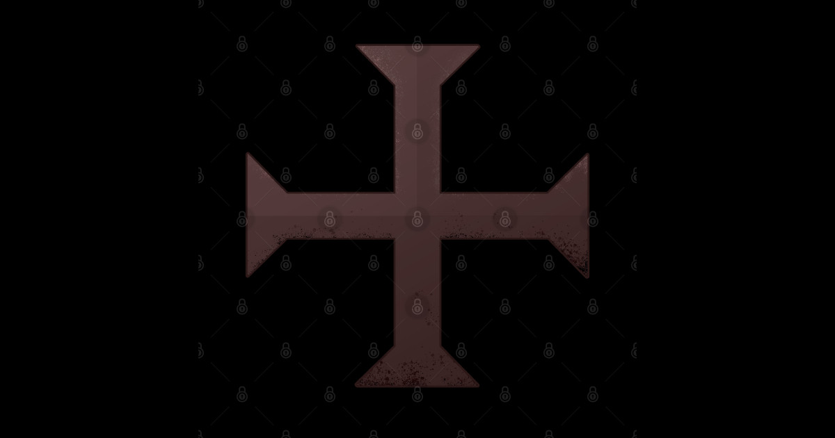 Templar Cross (Black) - Templar Cross - Sticker | TeePublic