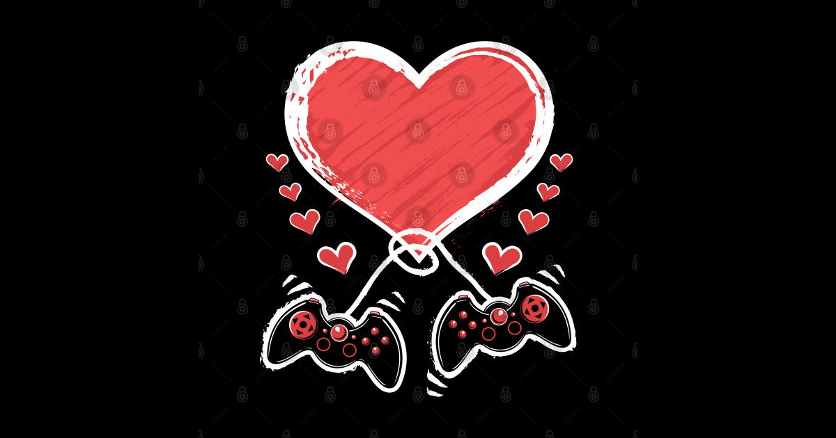 Video Gamer Heart Controller Valentines Day - Video Gamer Heart ...