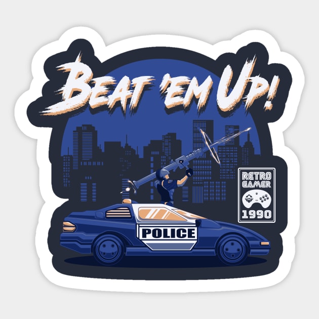 Beat 'Em Up! - Streets Of Rage - Sticker | TeePublic